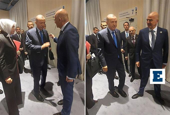 ΝΑΤΟ: Σύντομη συνάντηση Δένδια - Ερντογάν στη Σύνοδο Κορυφής του ΝΑΤΟ ...