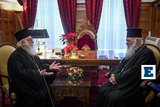 Συνάντηση Ιερώνυμου με τον Αρχιεπίσκοπο Αλβανίας | Έθνος
